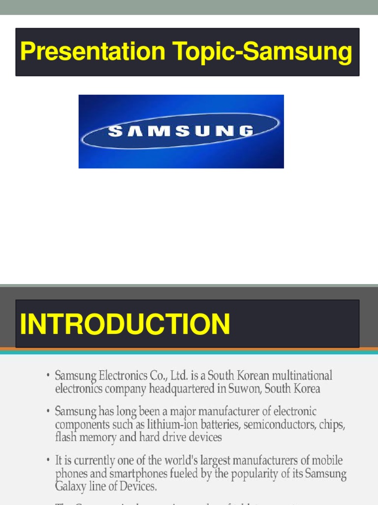 Samsung Electronics Company Overview | PDF | Samsung | Smartphone