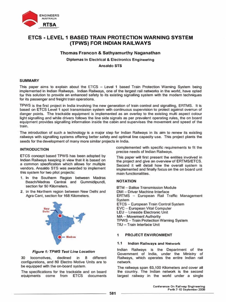 Ansaldo TPWS | PDF | Rail Transport | Train