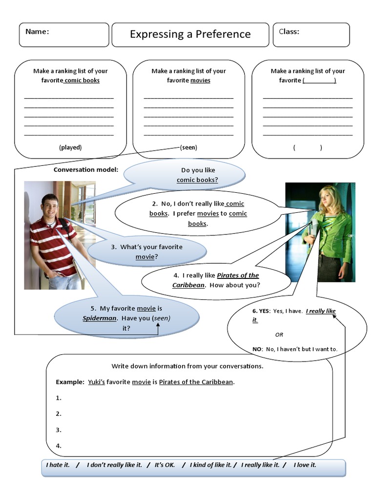 Expressing Preferences | PDF