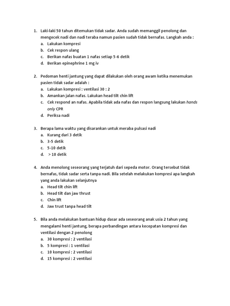 Soal Latihan Bcls | PDF