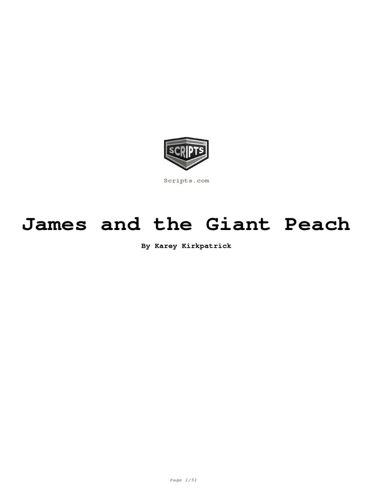 James and the Giant Peach Play Script | PDF | Rhinoceros | Organisms