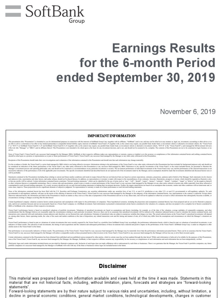Softbank Presentation 2019 002 | PDF | Valuation (Finance) | Mergers ...