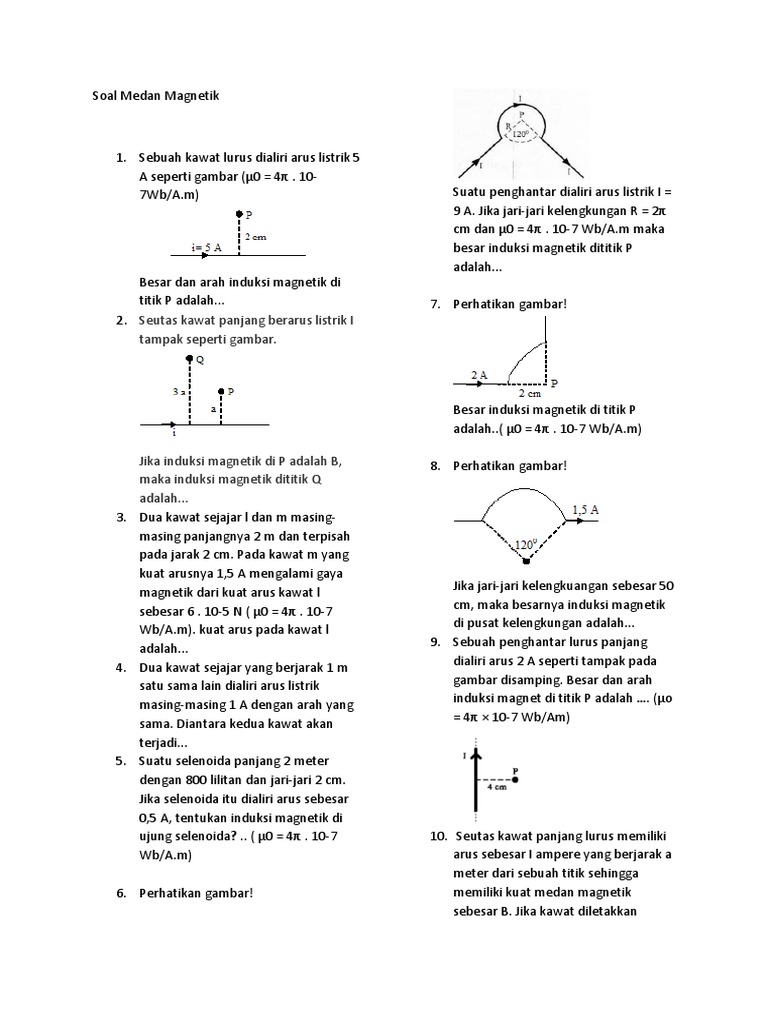 Soal Medan Magnetik | PDF | Sains & Matematika
