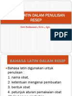Bahasa Latin Dalam Penulisan Resep | PDF