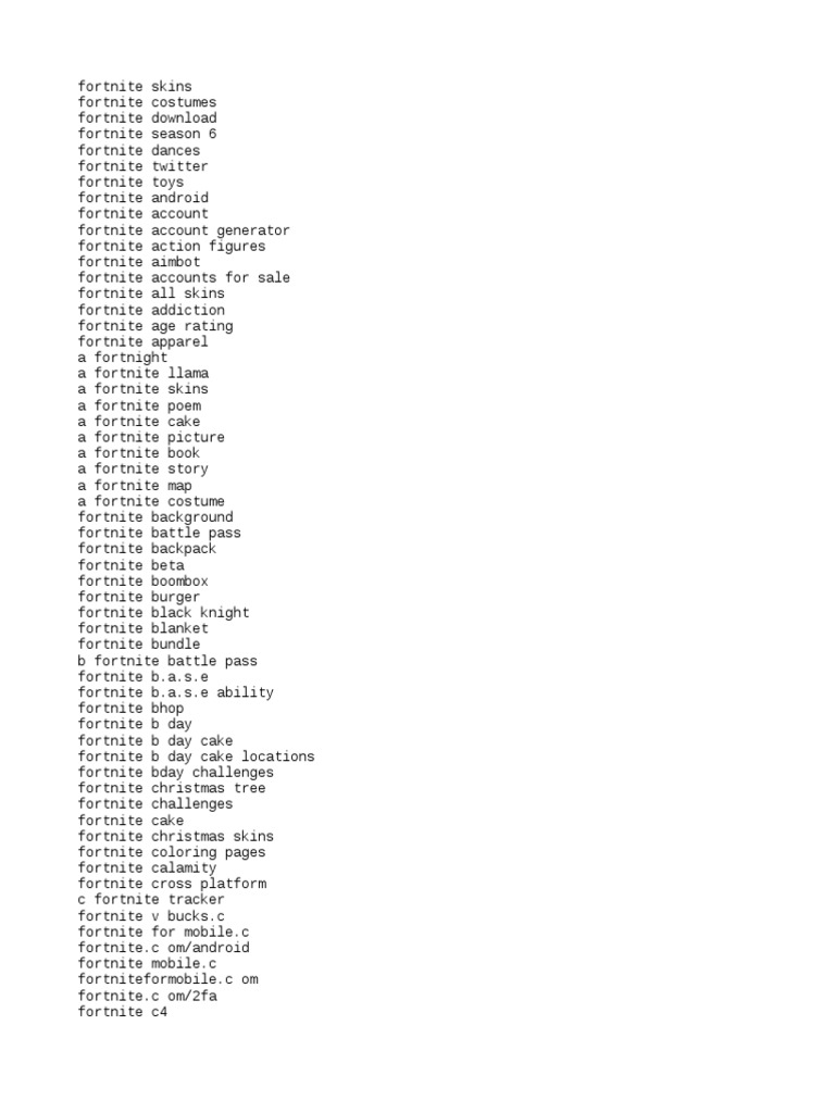 Keywords Crackat Conturi Fortnite | PDF | Leisure | Sports