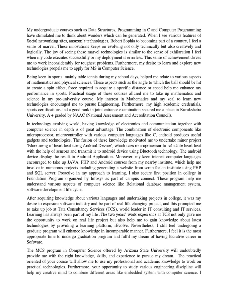 Sop - Asu | PDF | Computer Science | Android (Operating System) Sop - Asu | PDF | Computer Science | Android (Operating System)