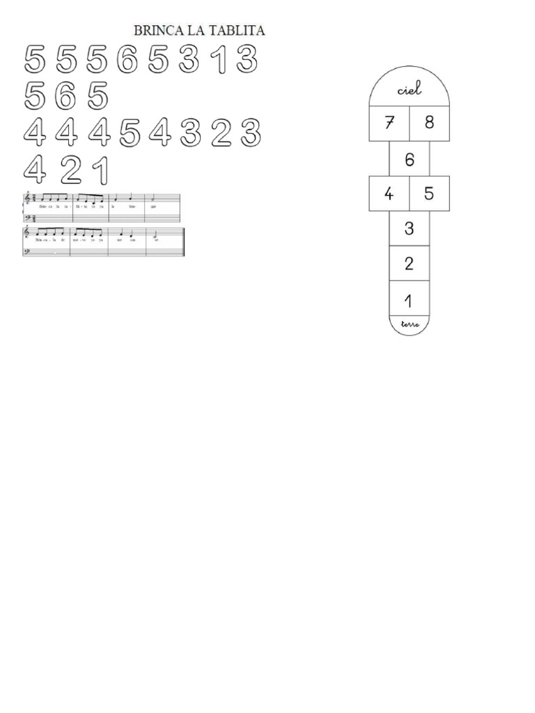BRINCA LA TABLITA Partitura Camila | PDF
