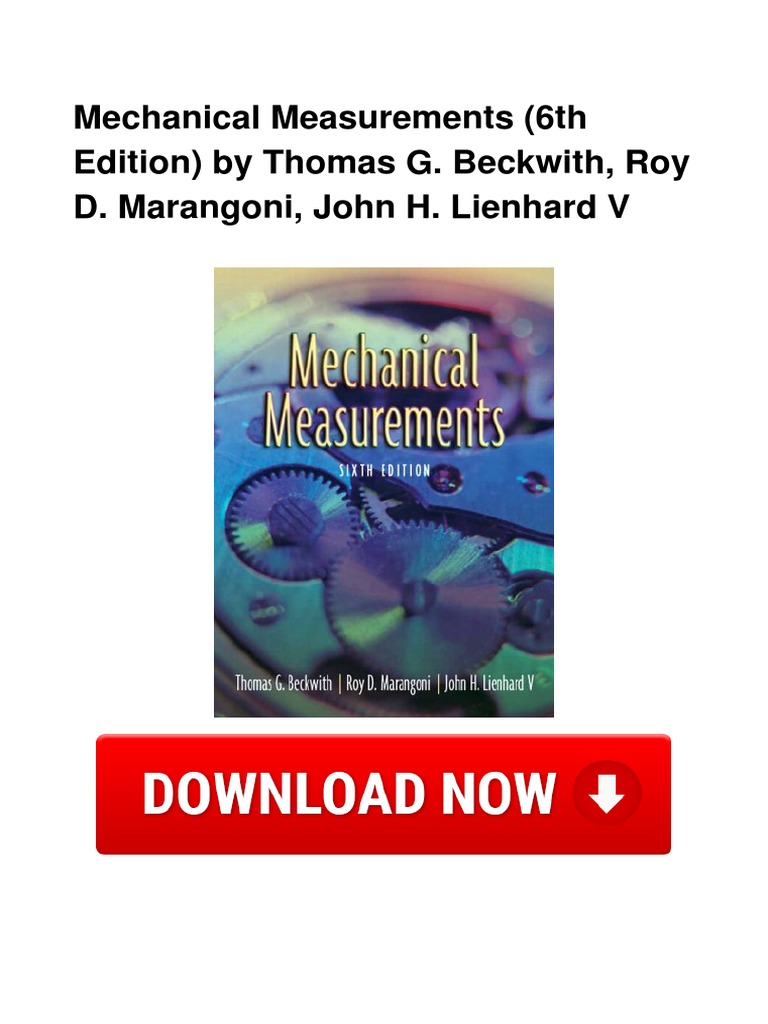 Mechanical Measurements 6th Edition PDF | PDF