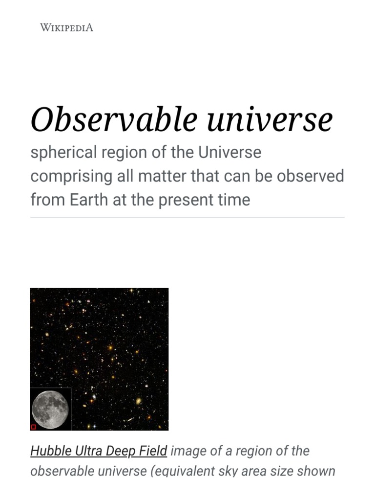 Observable Universe | PDF | Universe | Physical Cosmology