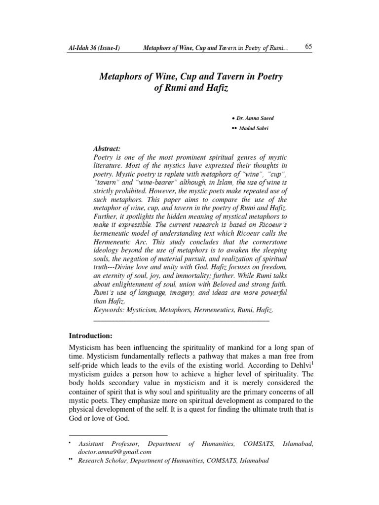 4 - Amna Saeed | PDF | Hafez | Sufism