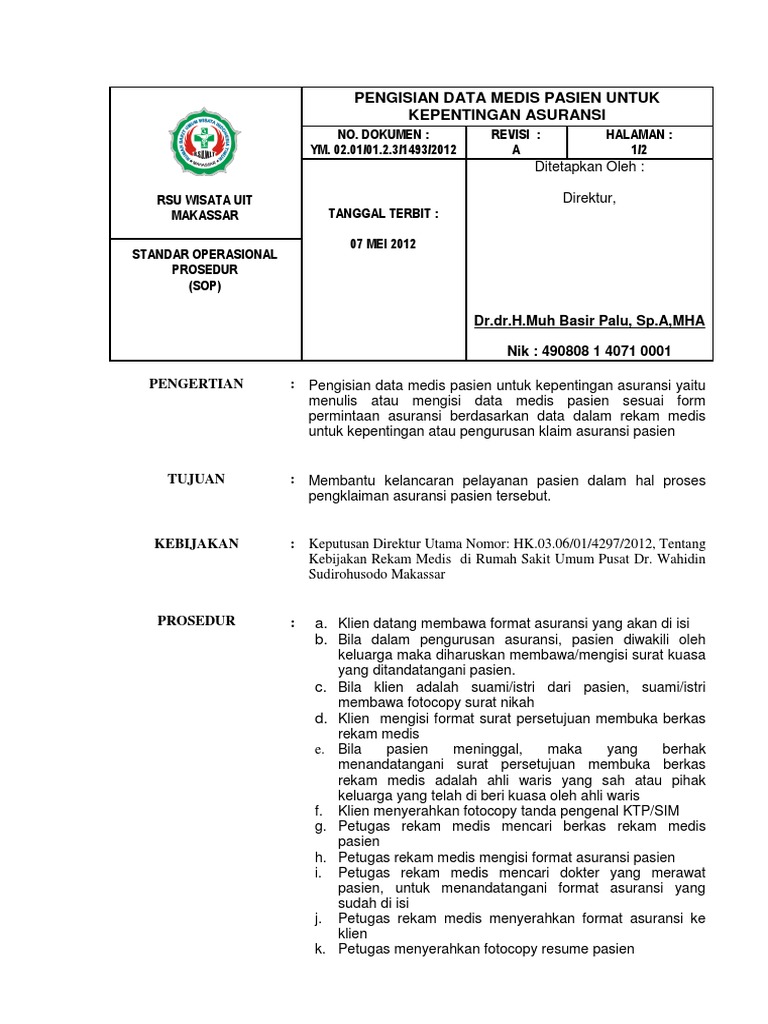 Completing Patient Medical Records for Insurance Purposes | PDF