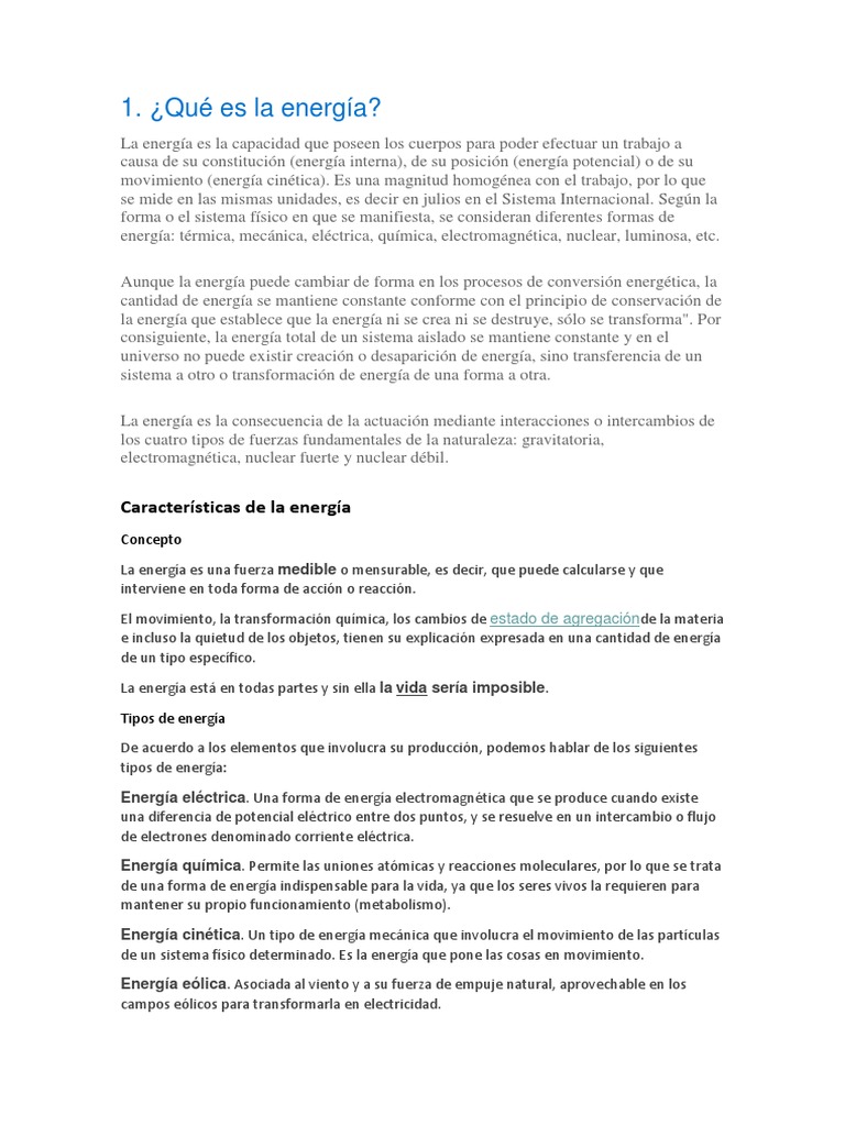 Materia y Energia | PDF | Importar | Electricidad