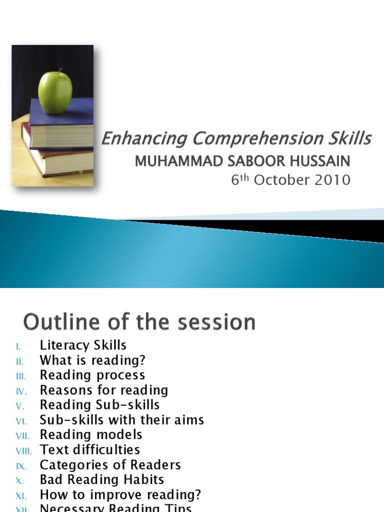 Enhancing Comprehension Skills | PDF | Reading (Process) | Speed Reading