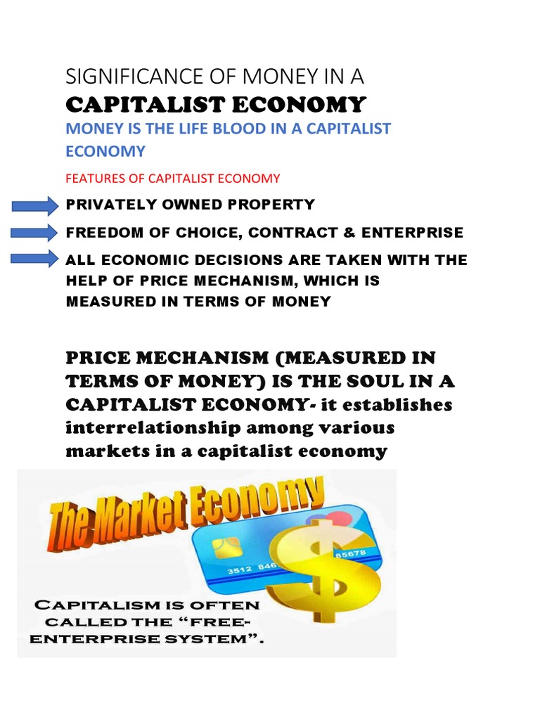 Significance of Money in A Capitalist Economy | PDF
