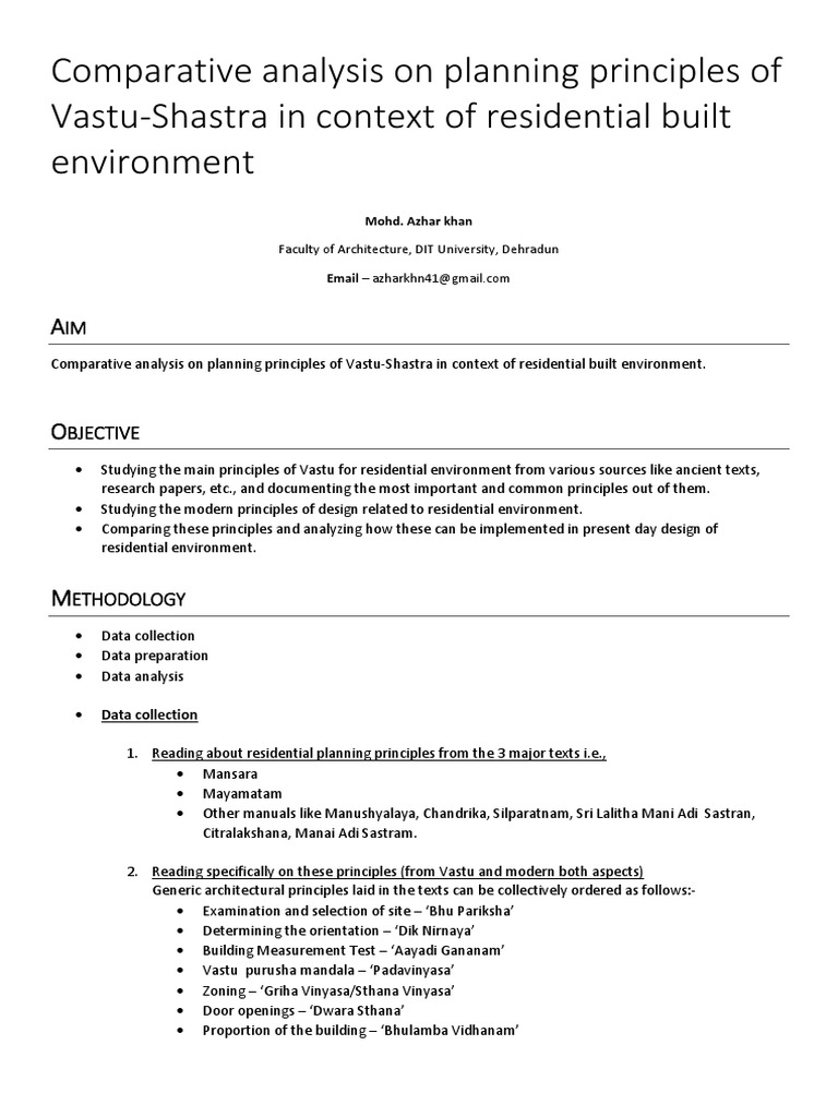 Final Comparative Analysis On Planning P Pdf Nature