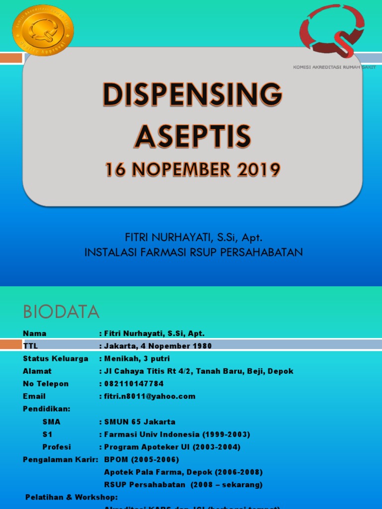 Aseptic Dispensing UHAMKA | PDF