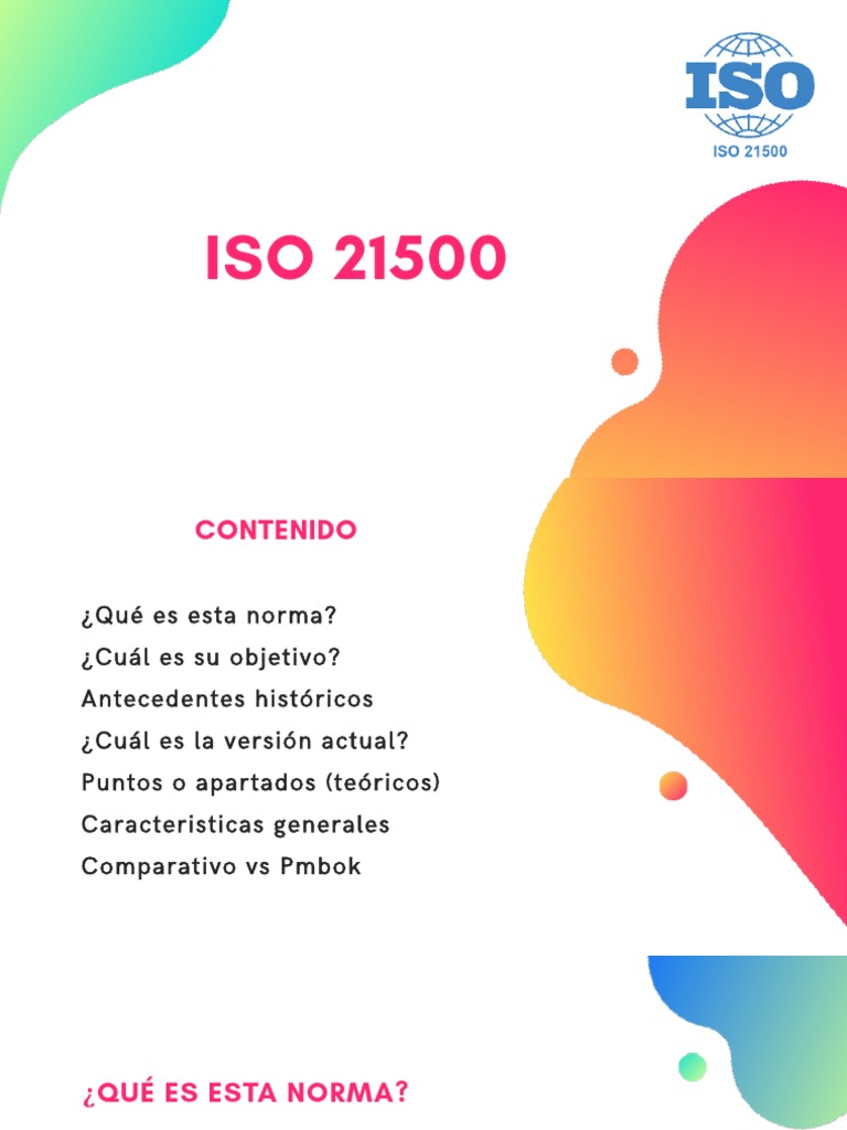 Iso 21500 | PDF | Organización internacional para la estandarización ...