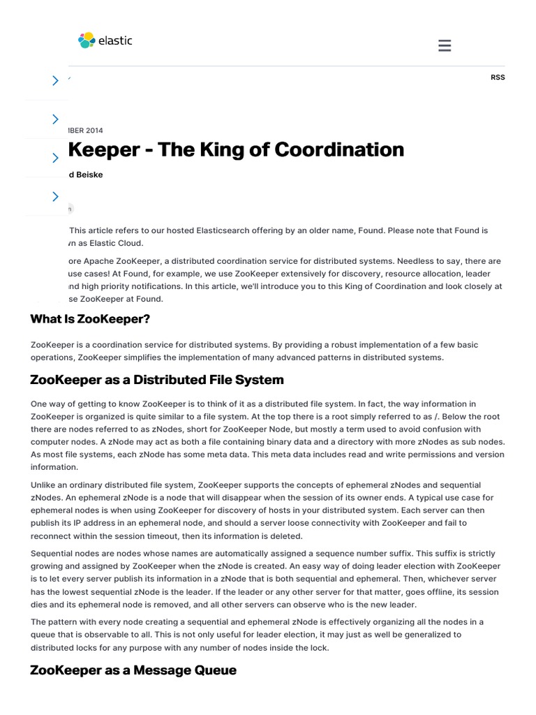 Introduction To Zookeeper | PDF | Database Transaction | Distributed Computing