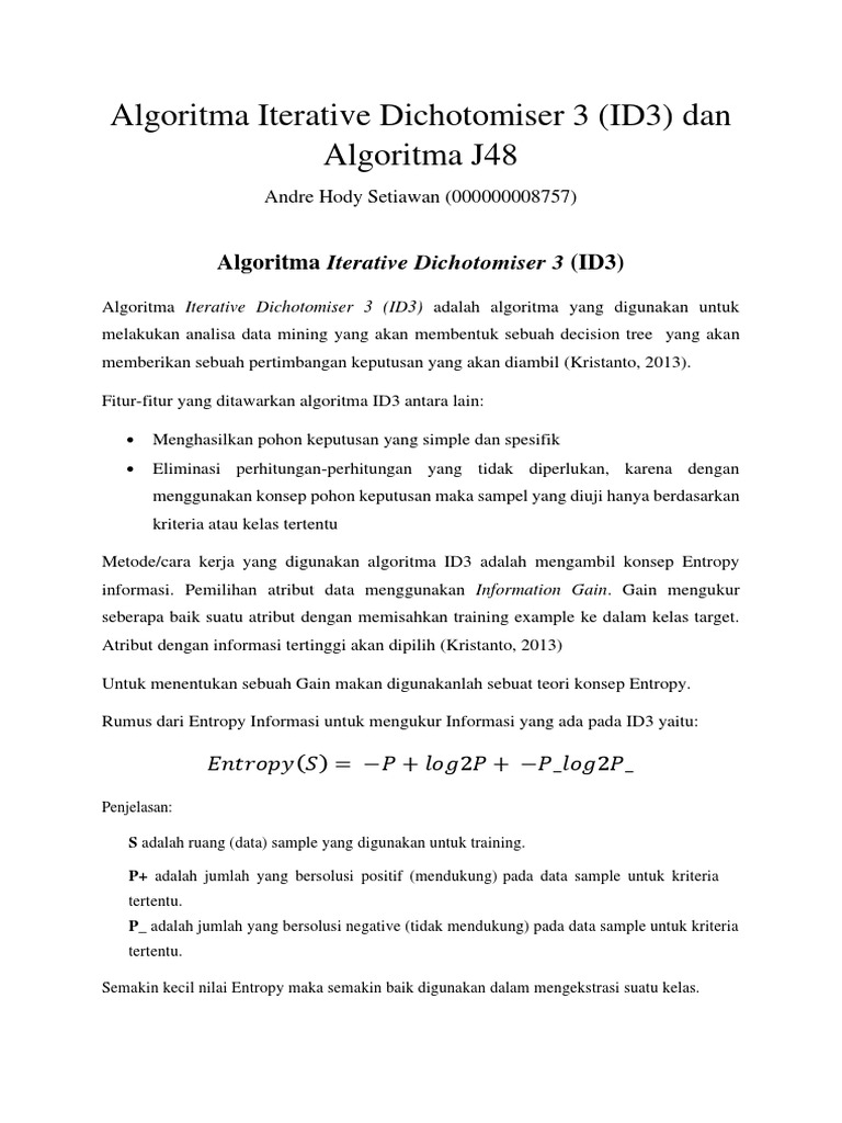 COMPARING ID3 AND J48 ALGORITHMS | PDF