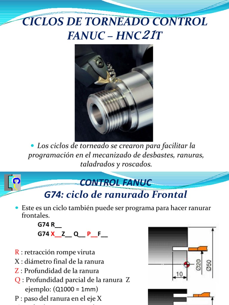 Codigos g74-g75 Hnc21t-Fanuc | PDF
