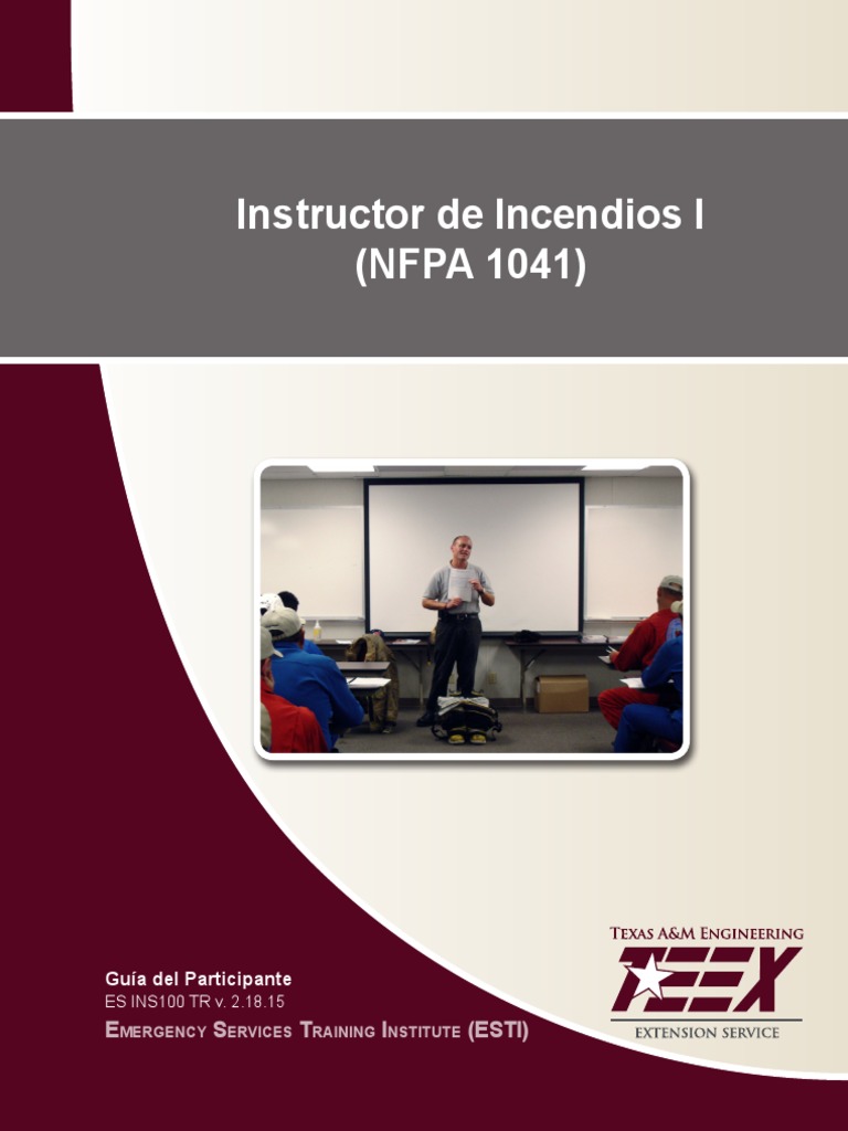 INS100 - Fire Instructor I (NFPA 1041) PM - Spanish | PDF | Hazards ...