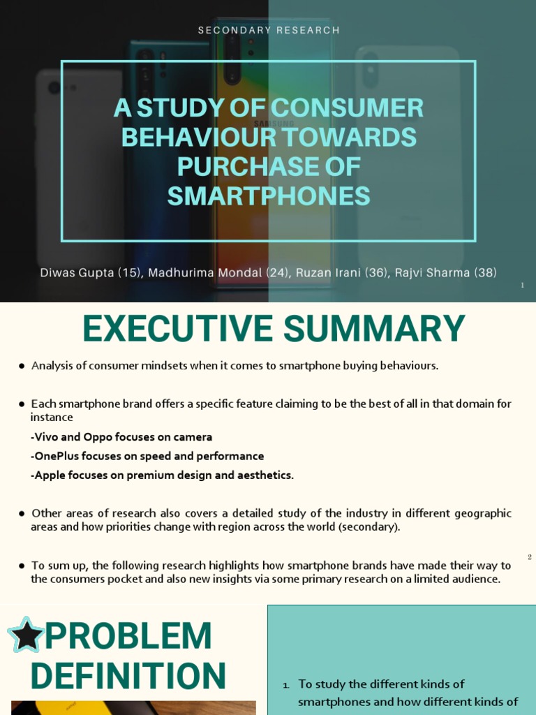 Research On Consumer Behaviour in Mobiles | PDF | Smartphone | Data