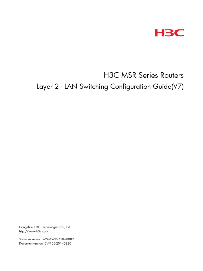 03-Layer 2 - LAN Switching Configuration Guide-Book PDF | PDF | Network Switch | Router (Computing)