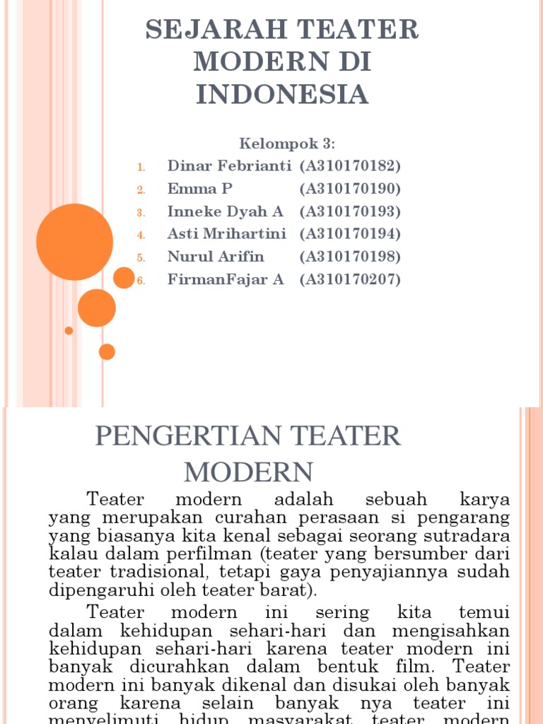 Sejarah Teater Modern Di Indonesia | PDF | Perjalanan | Seni