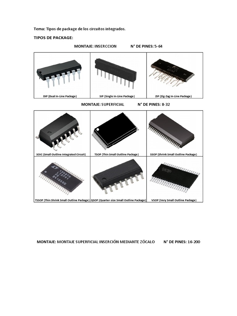 Encapsulado Circuitos Integrados | PDF