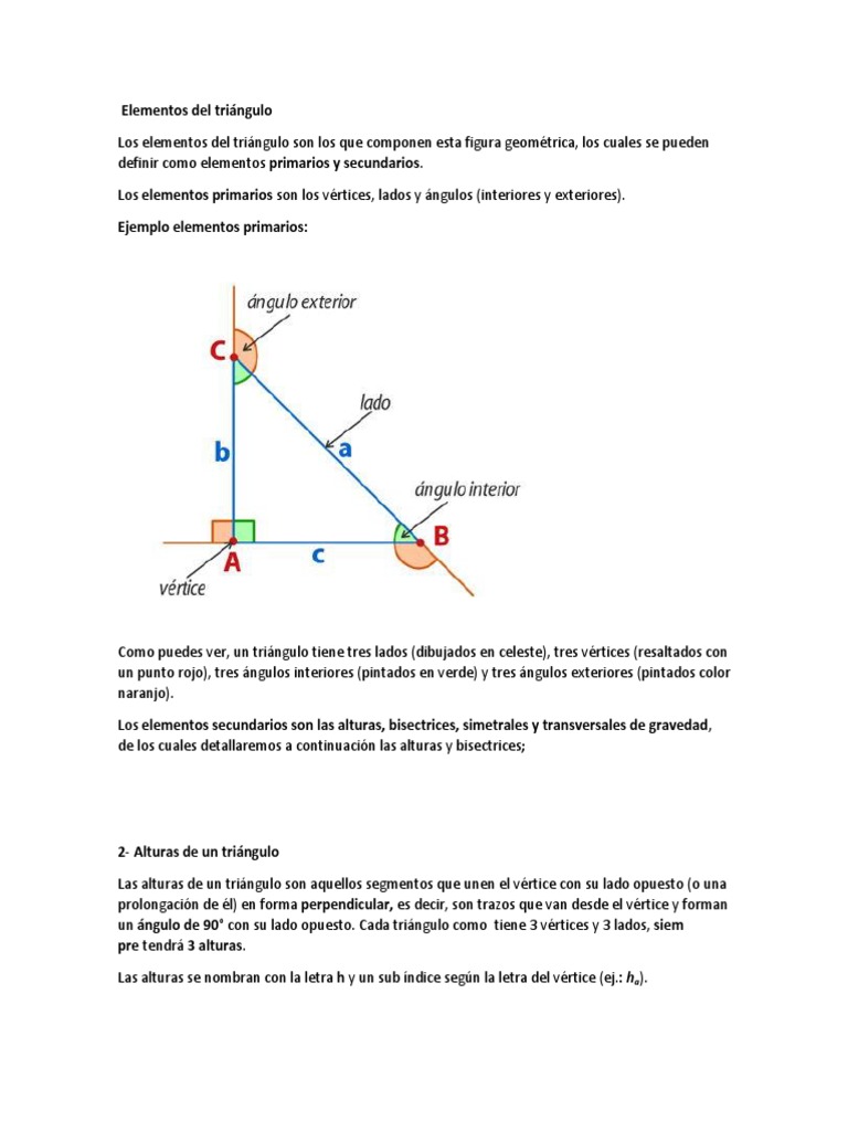 Elementos Del Triángulo | PDF | Triángulo | Euclides