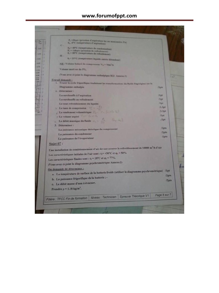 2 Examen de Fin de Formation TFCC 2014 Theorique | PDF