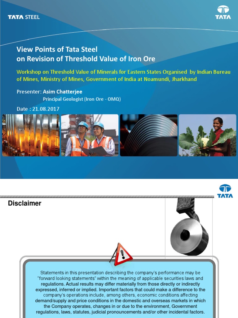 Presentation On Iron by Tata Steel | PDF | Iron Ore | Iron
