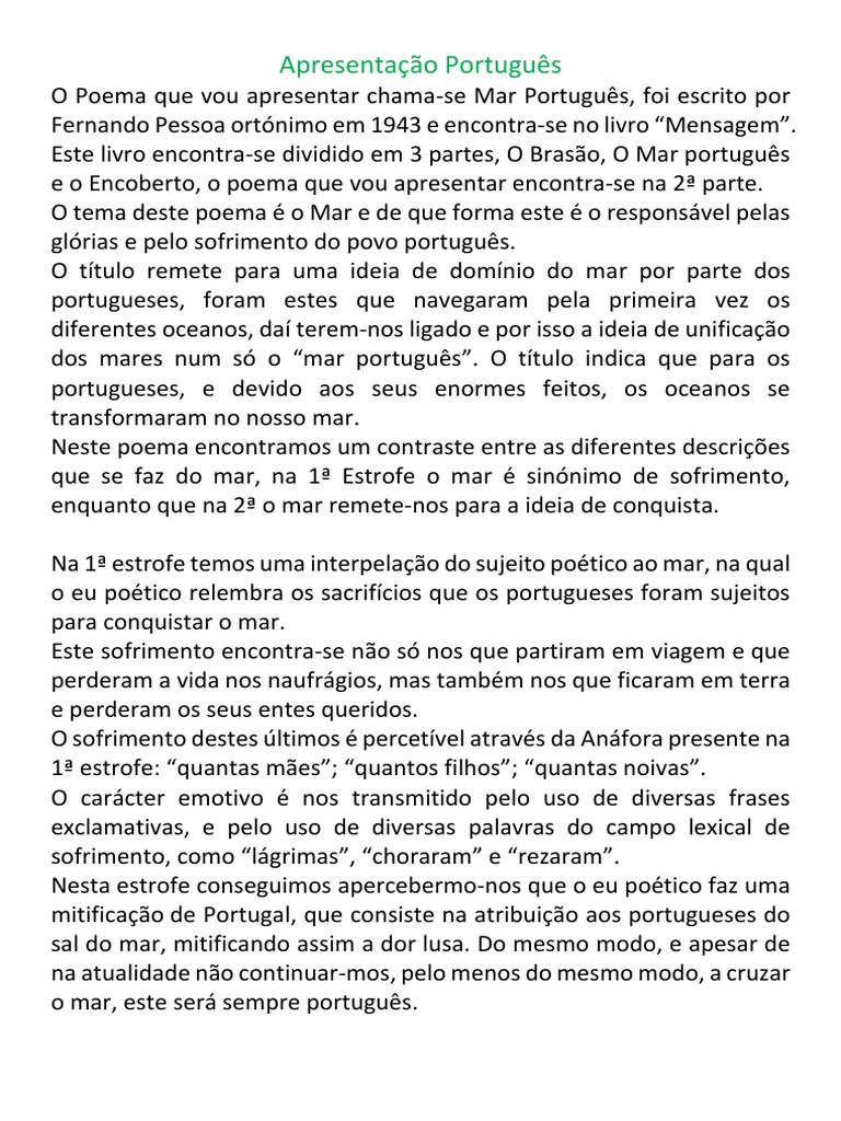 Mar Português | PDF | Portugal | Português (idioma)