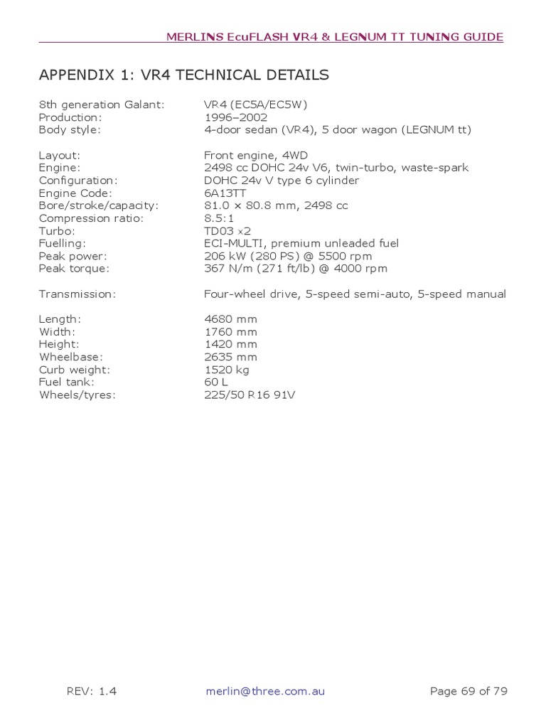 Merlins EcuFlash VR4 TUNER GUIDE-V1.4 - A1-9 | PDF | Ignition System ...