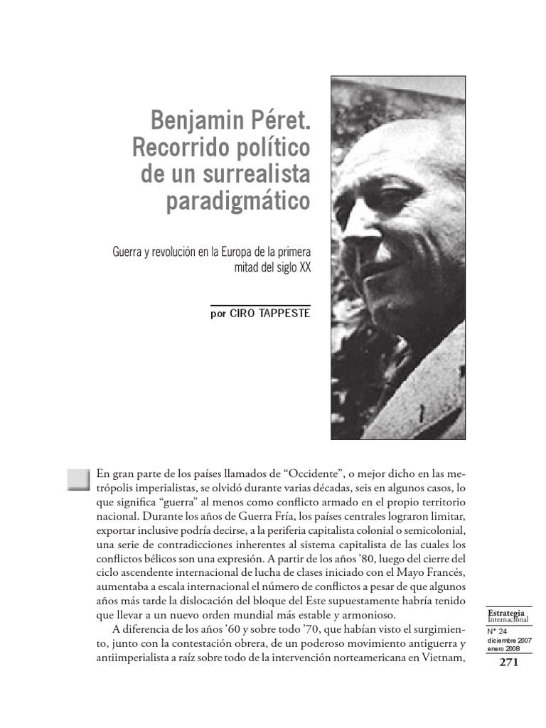 Benjamin Peret | PDF | Surrealismo | Vanguardia