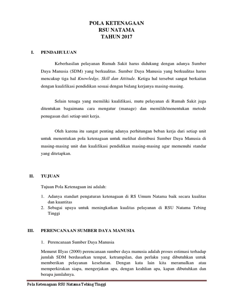 Pola Ketenagaan | PDF