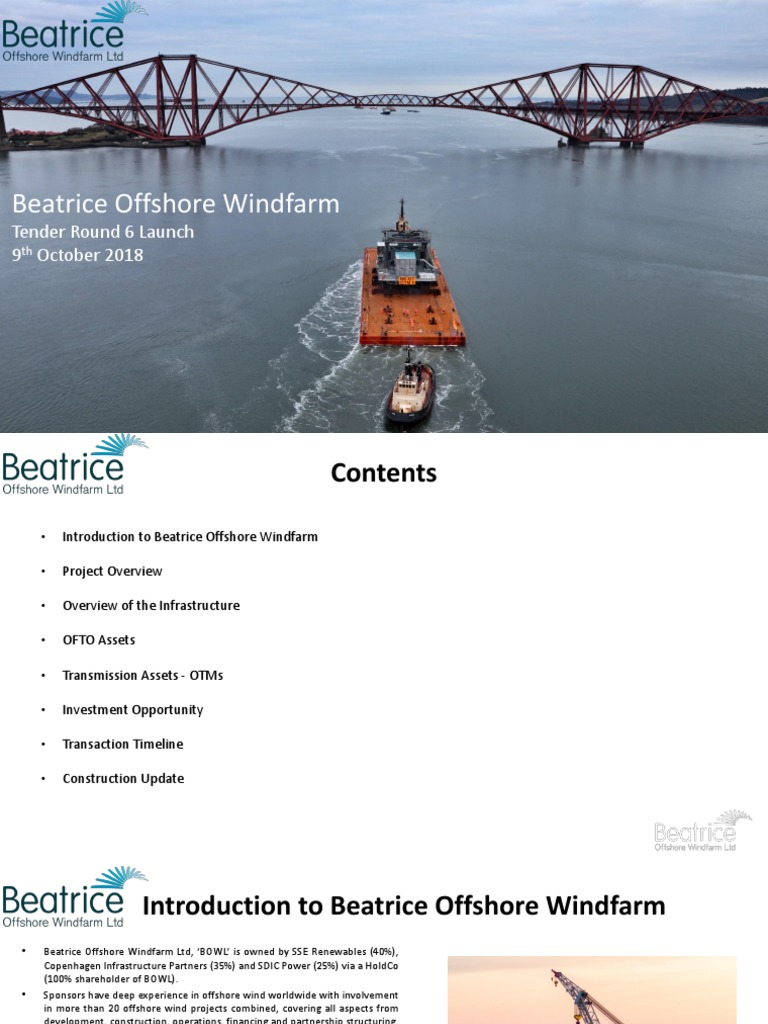 Beatrice Offshore Windfarm Financing Overview | PDF | Offshore Wind ...