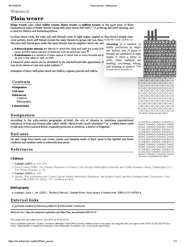 Plain Weave | PDF | Weaving | Textiles