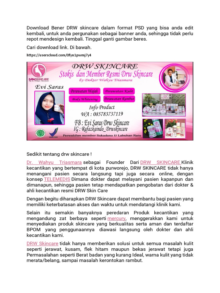 Cara Download Bener DRW Skincare Dalam Format PSD Yang Bisa Anda Edit ...