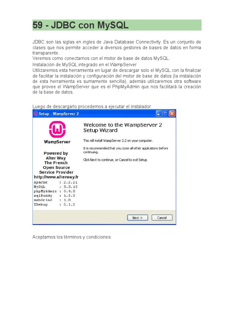 Manual - Conexion de Base de Datos Mysql y Java | Descargar gratis PDF | SQL | Java (lenguaje de ...