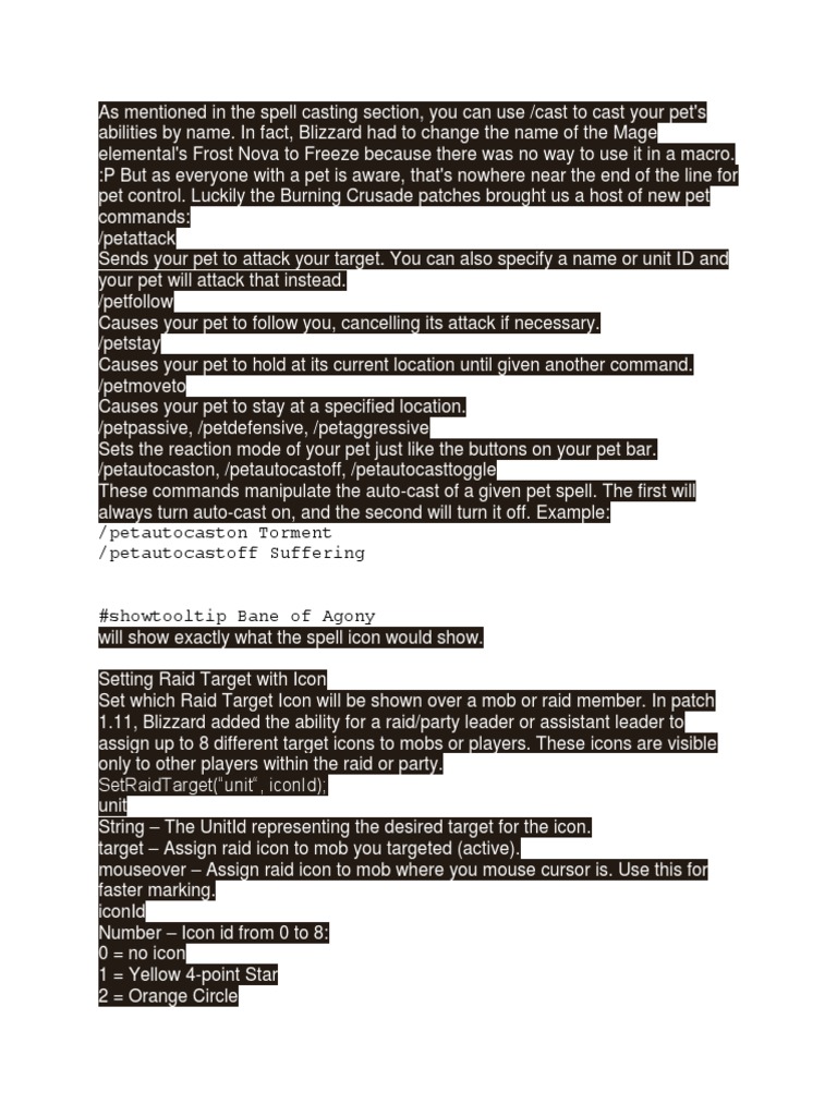 Macros For Wow 66 | PDF | Icon (Computing) | Macro (Computer Science)