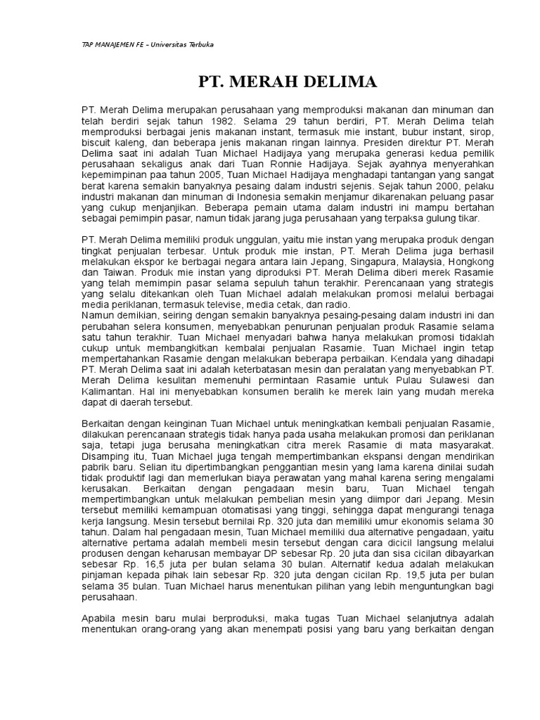 Contoh Soal TAP Manajemen UT | PDF