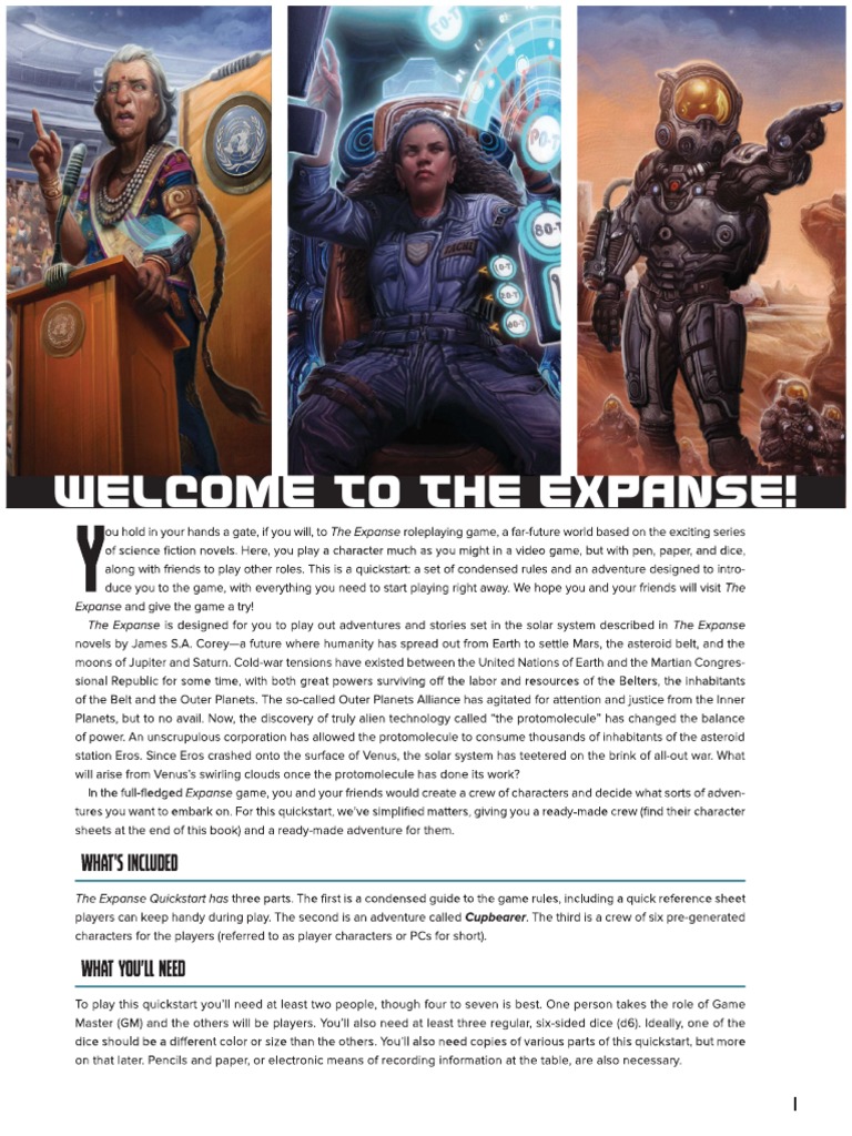 The Expanse RPG Quickstart Guide | PDF