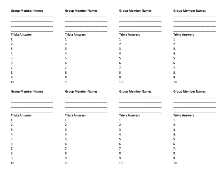 Trivia Answer Scorecards.docx