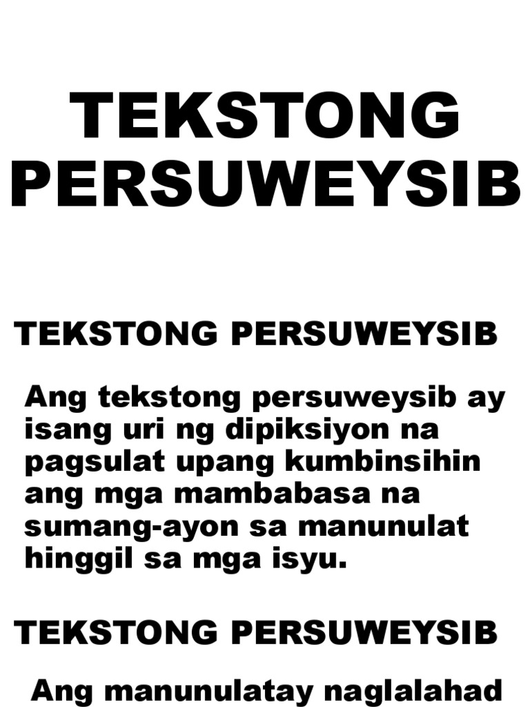 Tekstong Persuweysibo | PDF