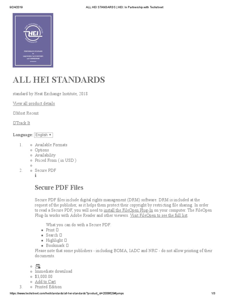 ALL HEI STANDARDS - HEI - in Partnership With Techstreet | PDF | Heat ...