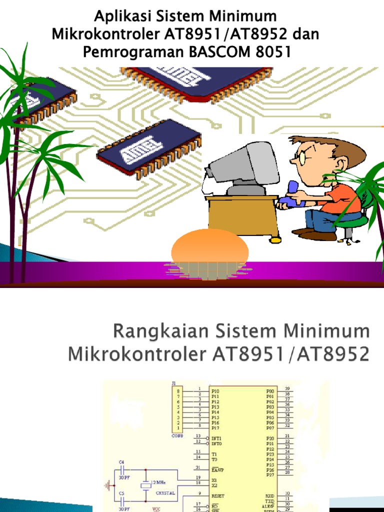 Rangkaian Sistem Minimum AT8952 Power Point1 | PDF
