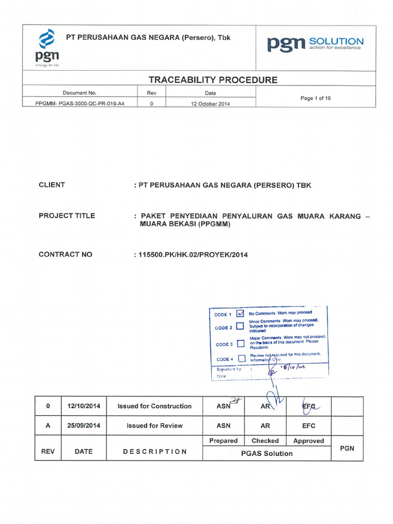 Traceability Procedure | PDF