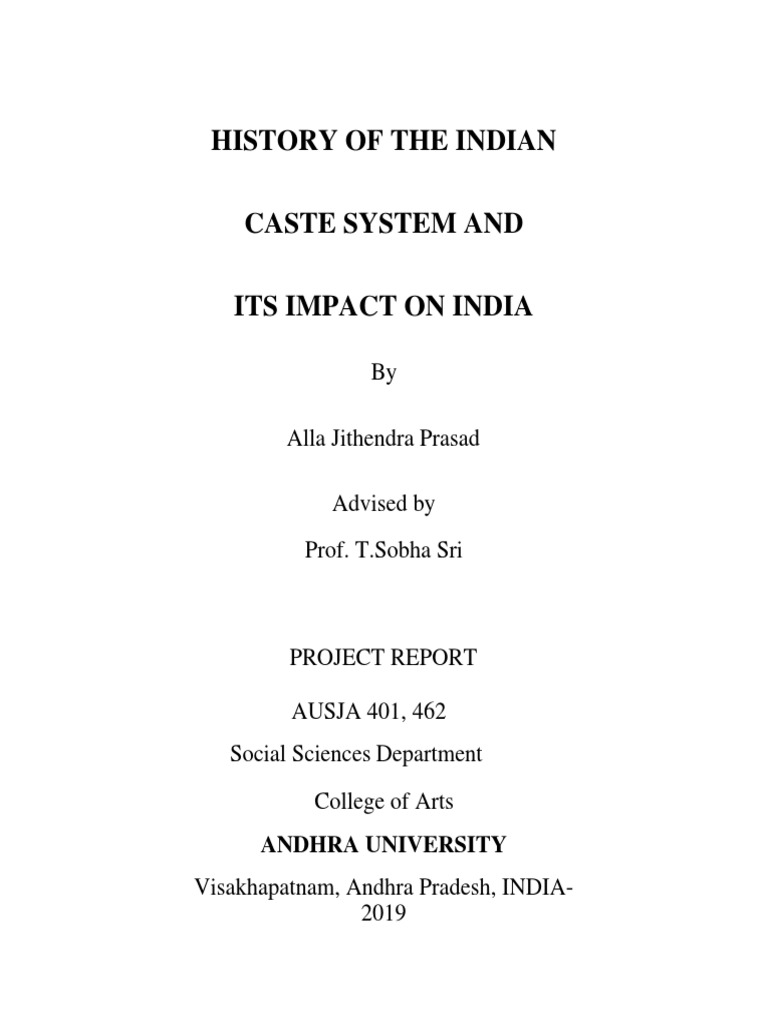 History of The Indian Caste System and Its Impact On India Today | PDF ...