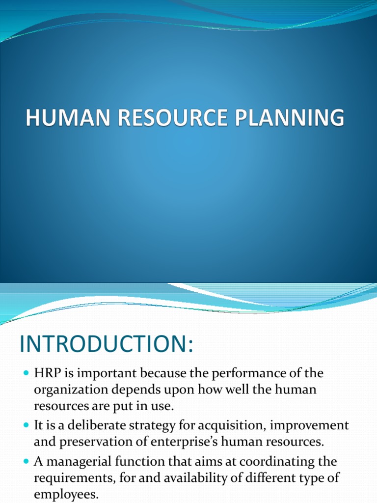 HRM Report - Human Resource Planning | PDF | Human Resources | Forecasting